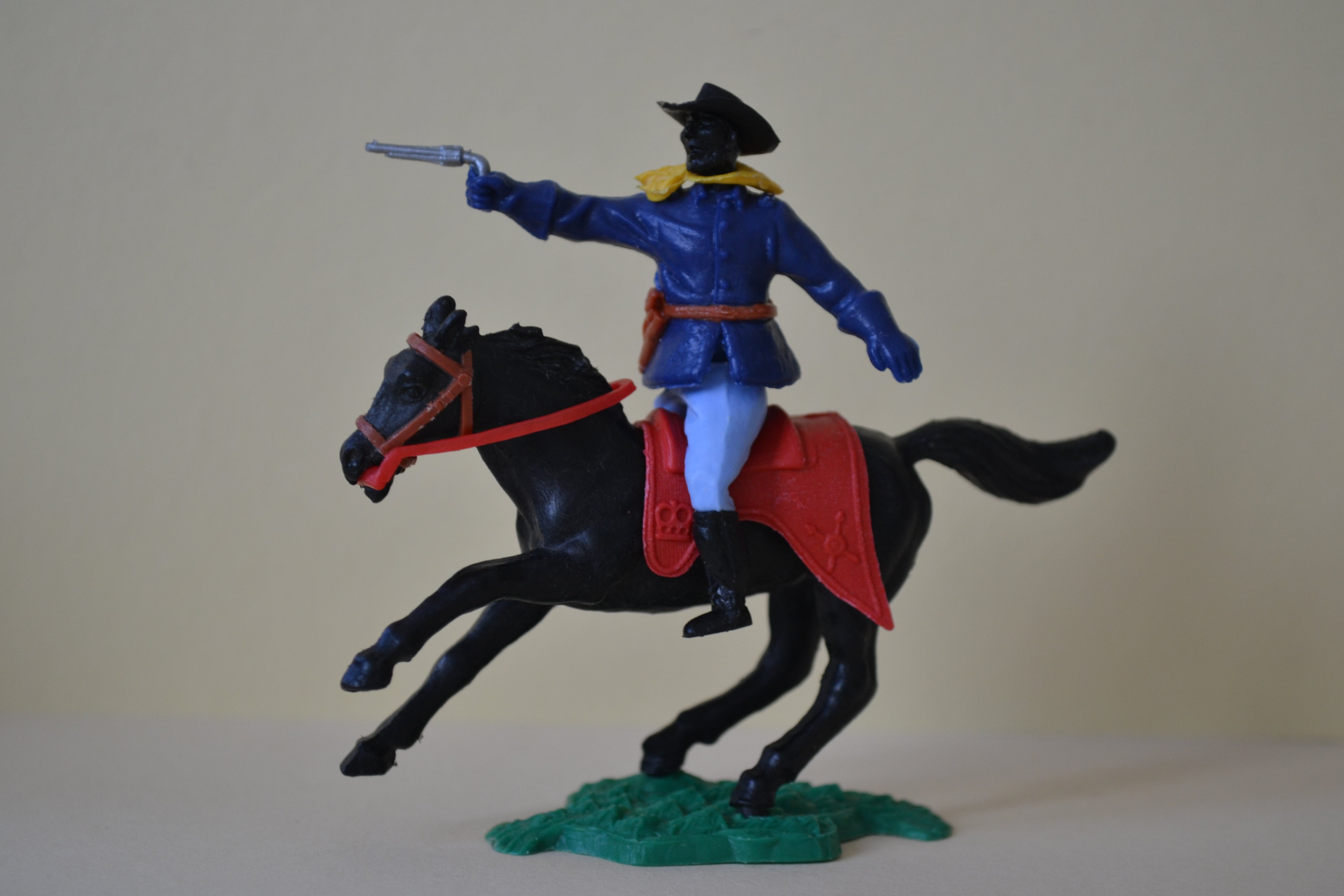Timpo Union Mounted Officer RARE Black Head – Minitroops