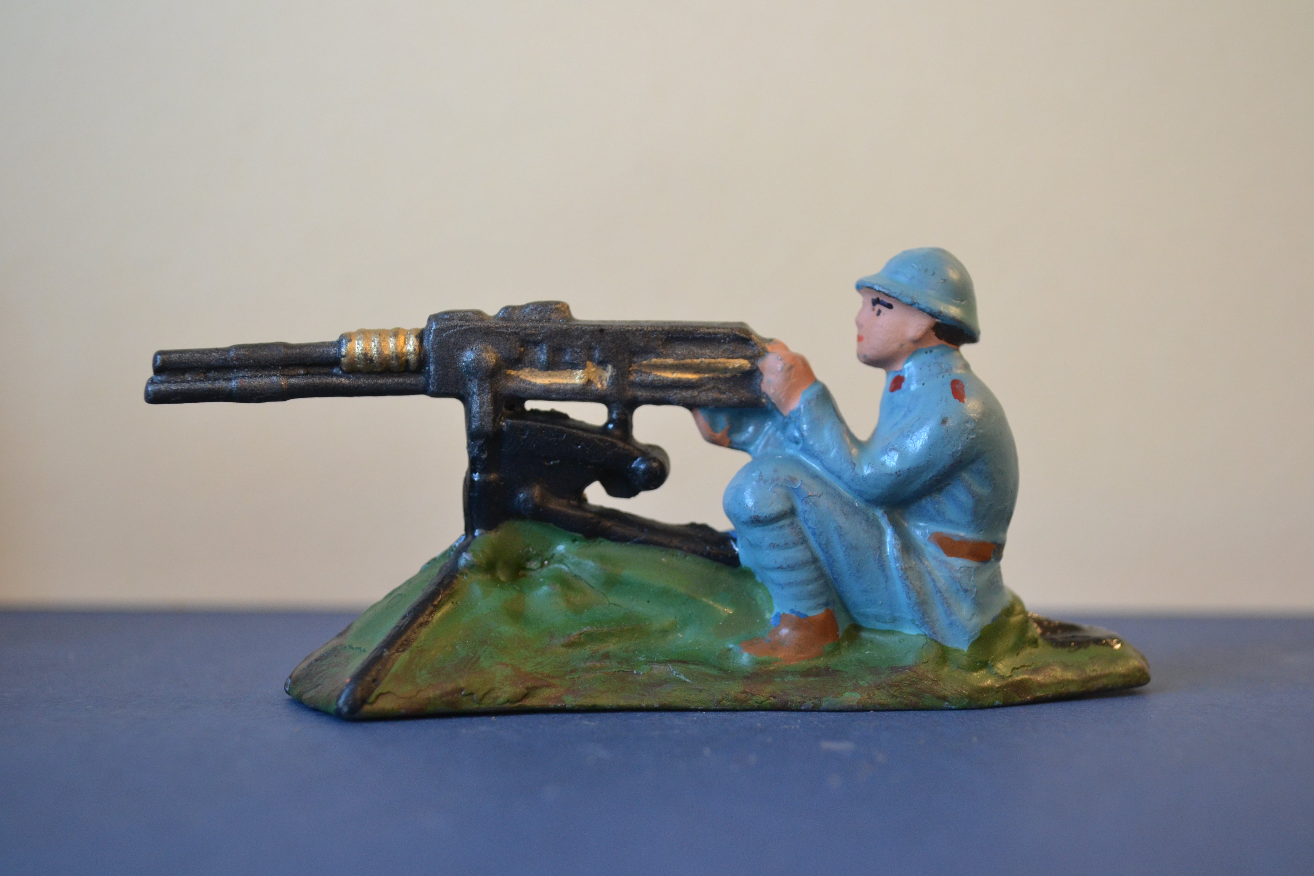 Unknown Brand Hollowcast WW1 French Infantry Machine Gunner – Minitroops